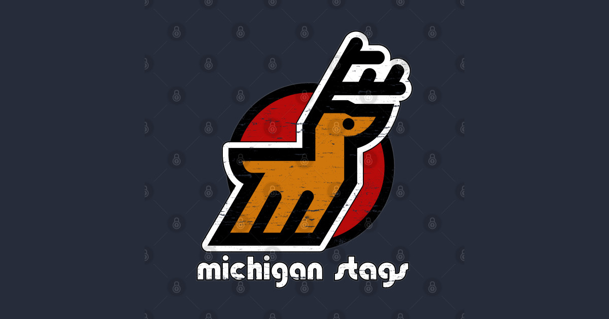 Defunct Michigan Stags Hockey - Detroit - T-Shirt | TeePublic
