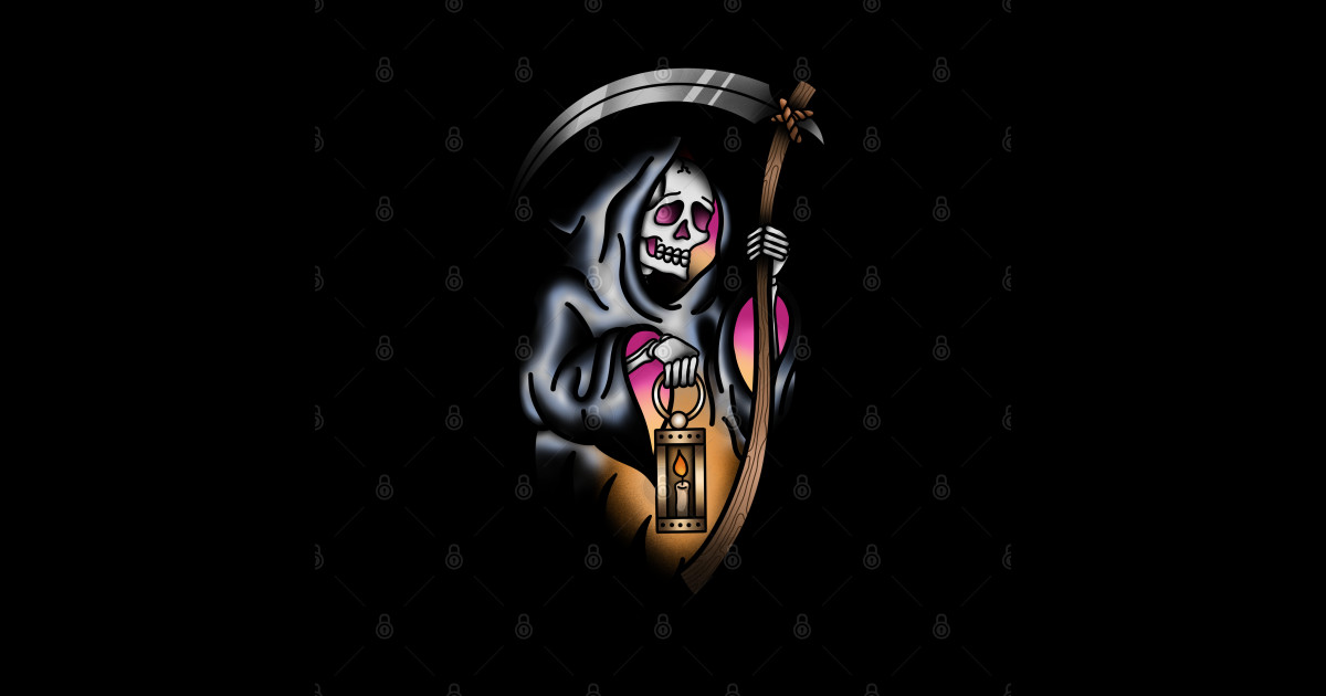 Sad Grim Reaper - Grim Reaper - Sticker | TeePublic