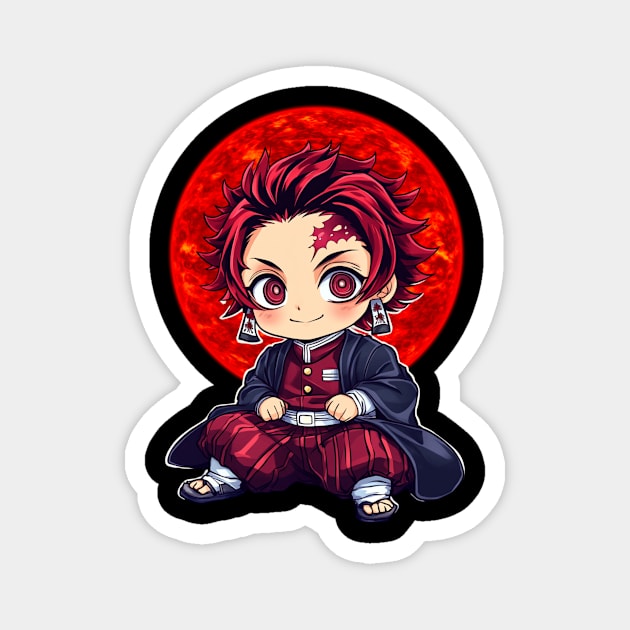 Chibi Tanjiro Kamado - Demon Slayer - Magnet | TeePublic