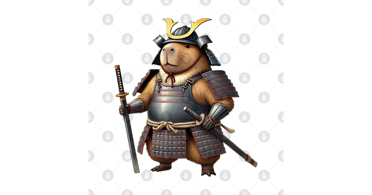 Samurai Capybara - Samurai Capybara - T-Shirt | TeePublic