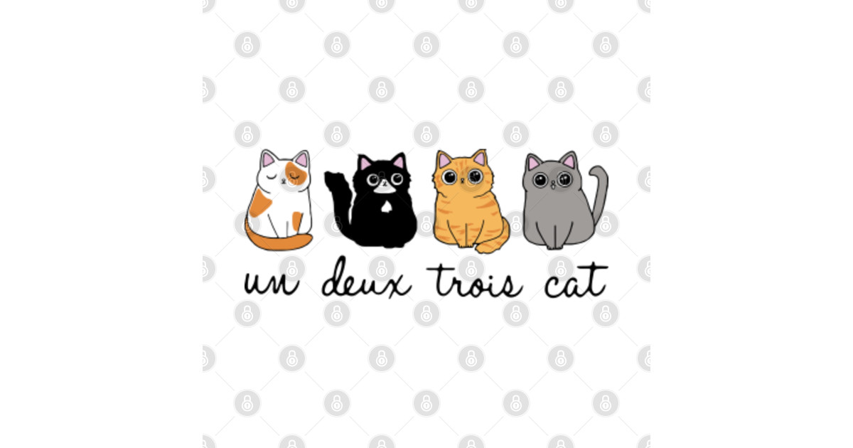 Un Deux Trois Cat - Un Deux Trois Cat - T-Shirt | TeePublic