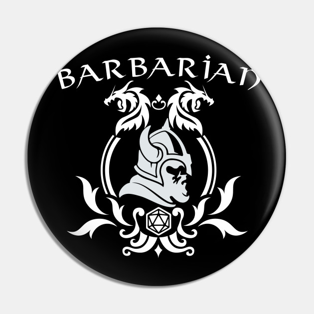 DnD Barbarian Class Symbol Print - Dnd Barbarian - Pin | TeePublic