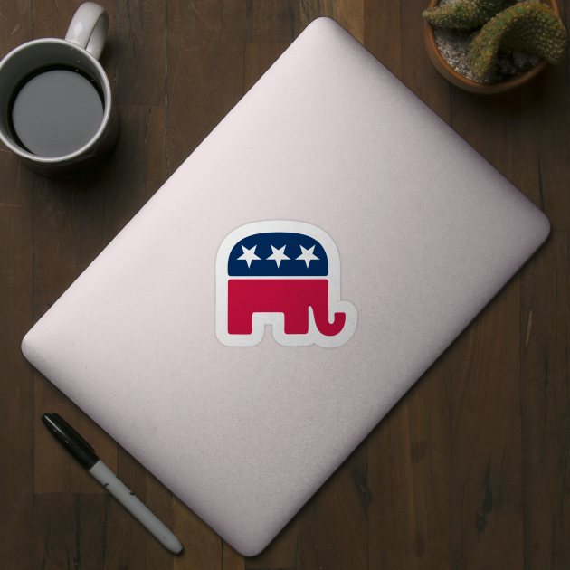 Republican Elephant Logo - Republican - Sticker | TeePublic