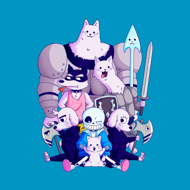 Undertale dogs - Undertale - T-Shirt | TeePublic