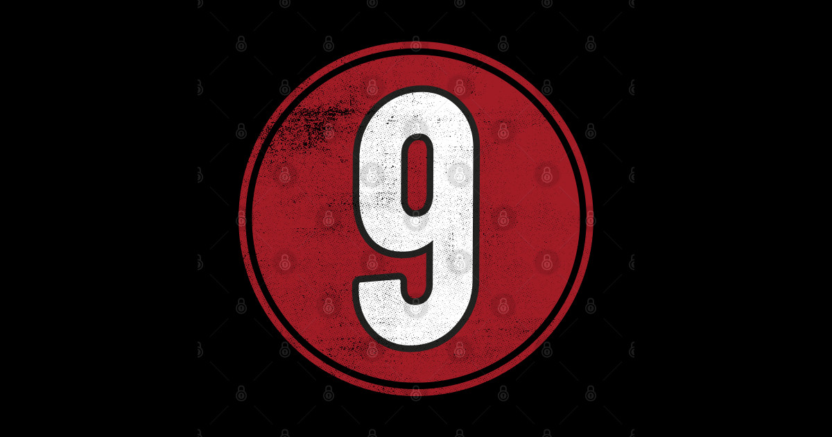 Number Nine 9 - Nine - Sticker | TeePublic