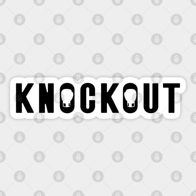 KNOCKOUT | Boxing - Boxing Gym - Sticker | TeePublic