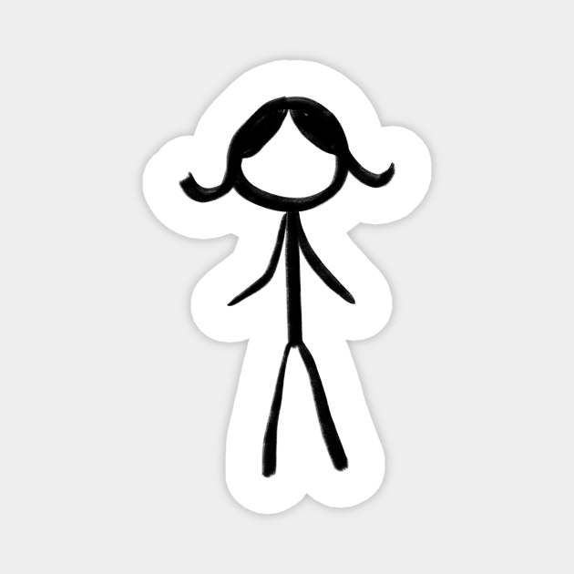 Simple stick figure, hand drawn, simple design, female, or girl - Stick ...