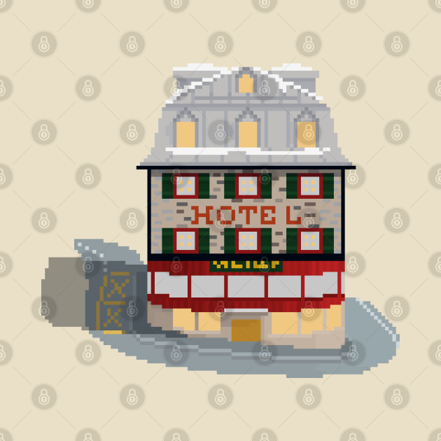 Hotel Belvedere Pixel art - Wes Anderson Movies - T-Shirt | TeePublic