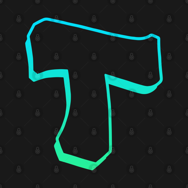 Letter T - Outline - Letter - T-Shirt | TeePublic