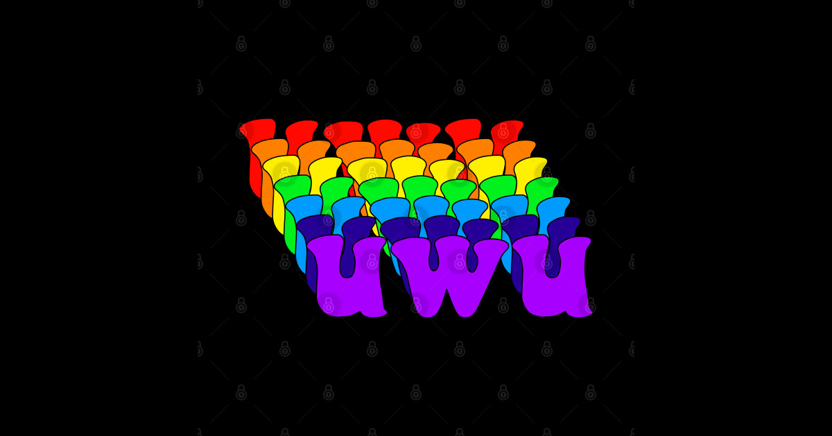 Rainbow UwU - Uwu - Sticker | TeePublic