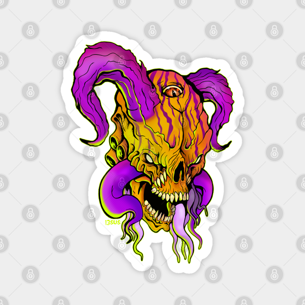 Deep One Zombie Skull Lovecraft - Lovecraft - Magnet | TeePublic