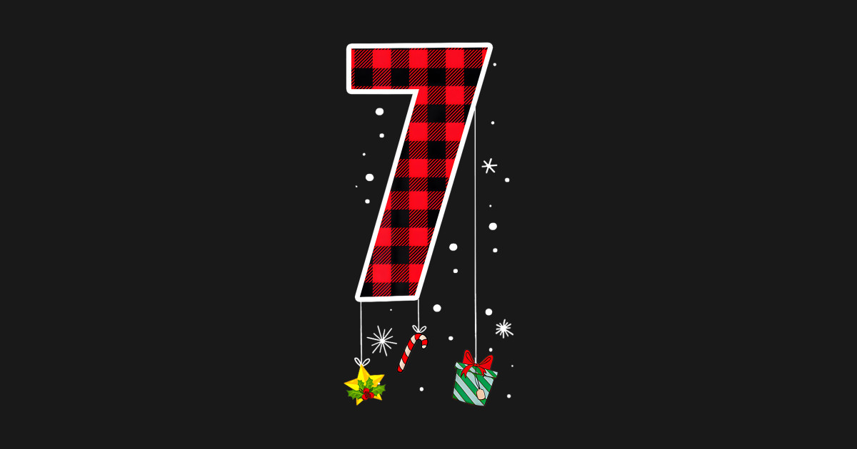 Number 7 Saying 6 7 Six Seven Red Plaid - Funny Meme Saying - T-Shirt ...