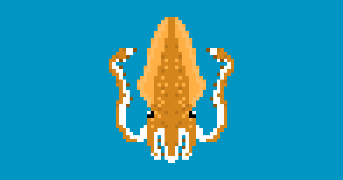 Pixel squid - Squid - T-Shirt | TeePublic