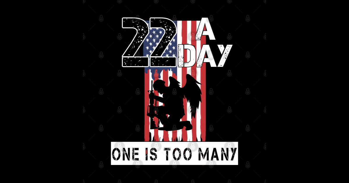 22 A Day - Military - Sticker | TeePublic