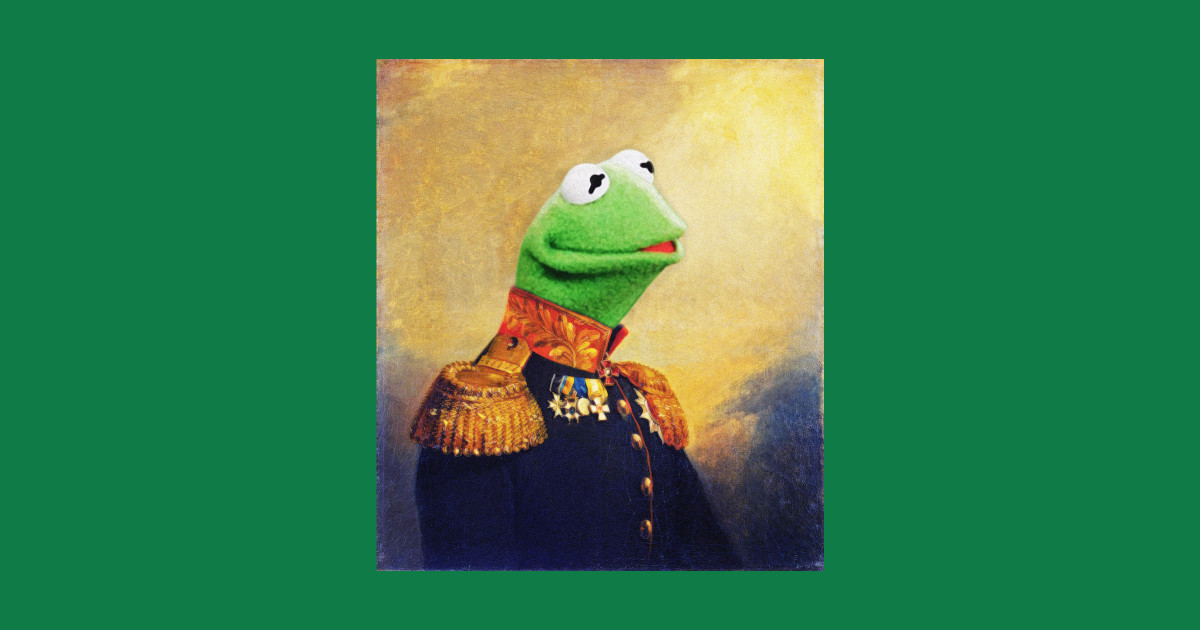 Kermit the Frog Retro Military Portrait - Kermit The Frog - Onesie ...