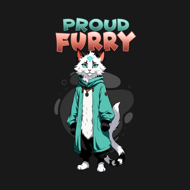 Proud Furry I Fursona Furries I Cat Cosplay Fandom - Furry - T-Shirt ...