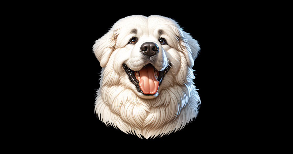 Cute Great Pyrenees Face - Great Pyrenees - Sticker | TeePublic
