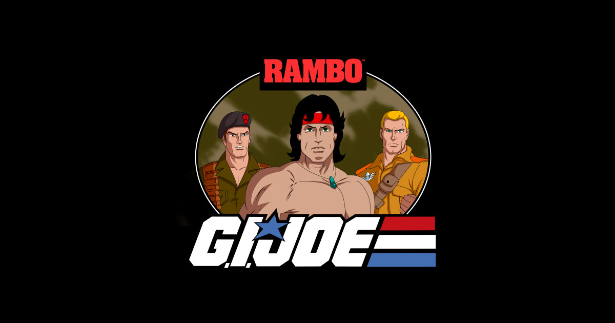 Rambo joined GI Joe - Gi Joe - Sticker | TeePublic