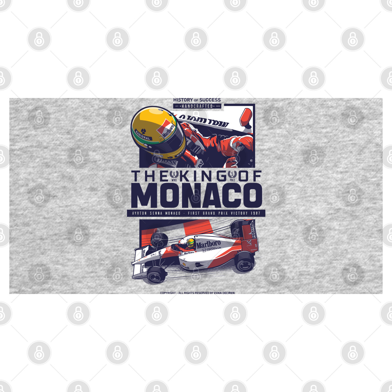 F1 The King of Monaco - Formula One - T-Shirt | TeePublic