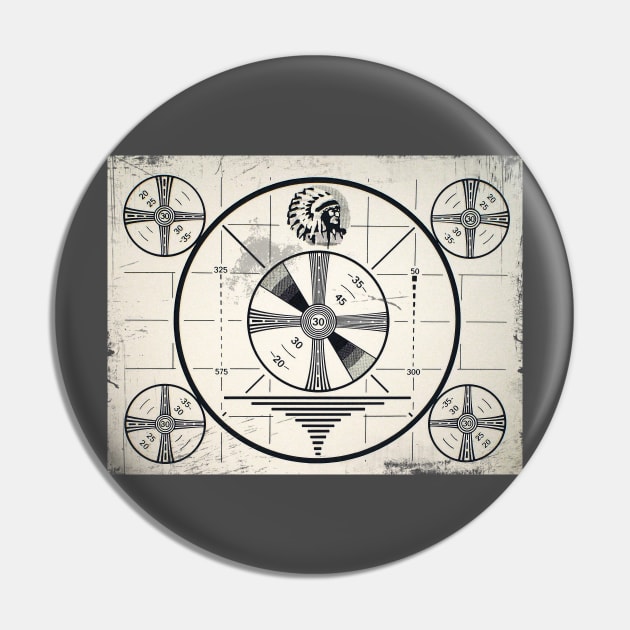 Retro distressed Indian Chief Monoscope test pattern - Retro - Pin ...