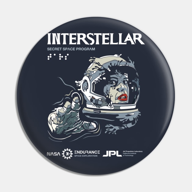 Interstellar Wormhole Handshake - Interstellar - Pin | TeePublic