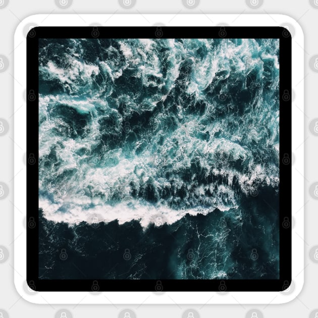 Blue Ocean Waves - Ocean - Sticker | TeePublic