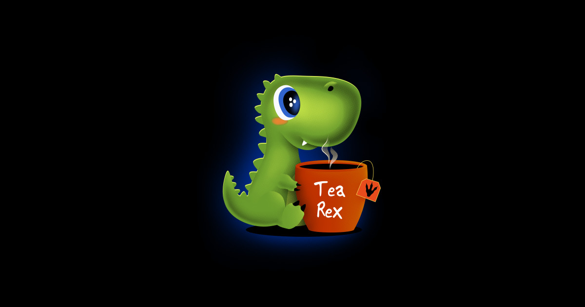 Tea rex - T Rex Lover - Sticker | TeePublic