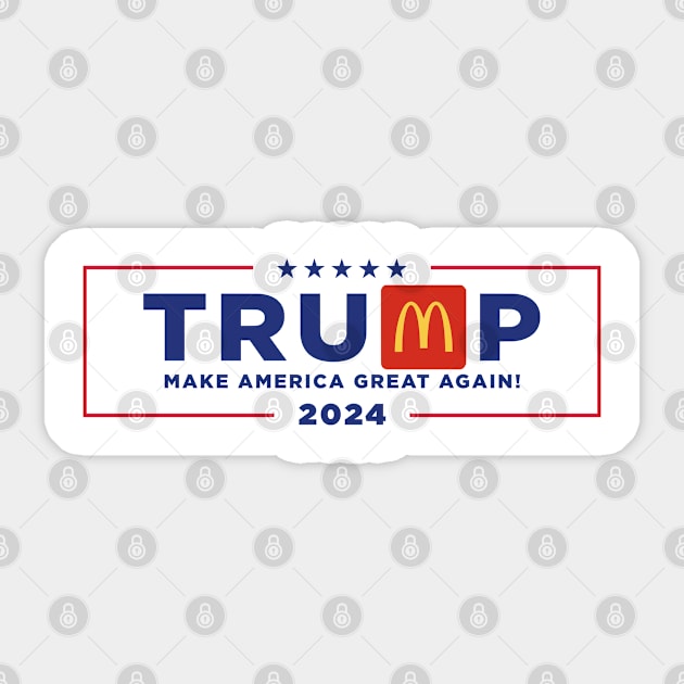 Trump McDonald’s Maga Donald's Funny Slogan - Magadonalds - Sticker ...
