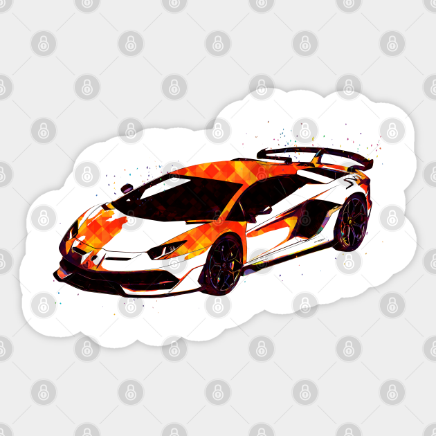 Lamborghini Aventador SVJ - Lamborghini Aventador - Sticker | TeePublic
