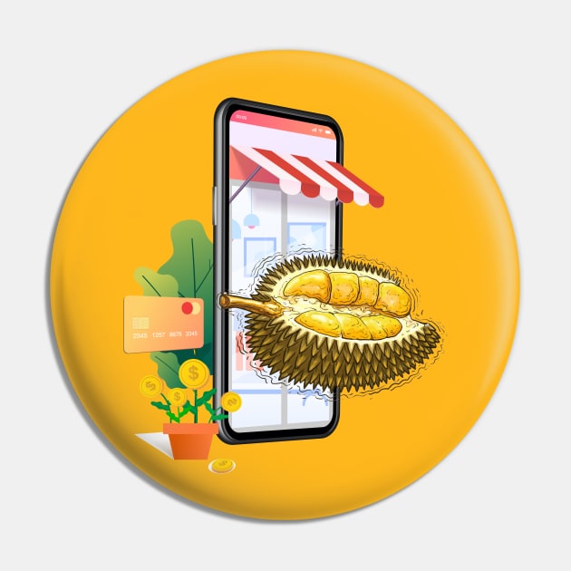 DURIAN STORE - Durianthai Fruit - Pin | TeePublic