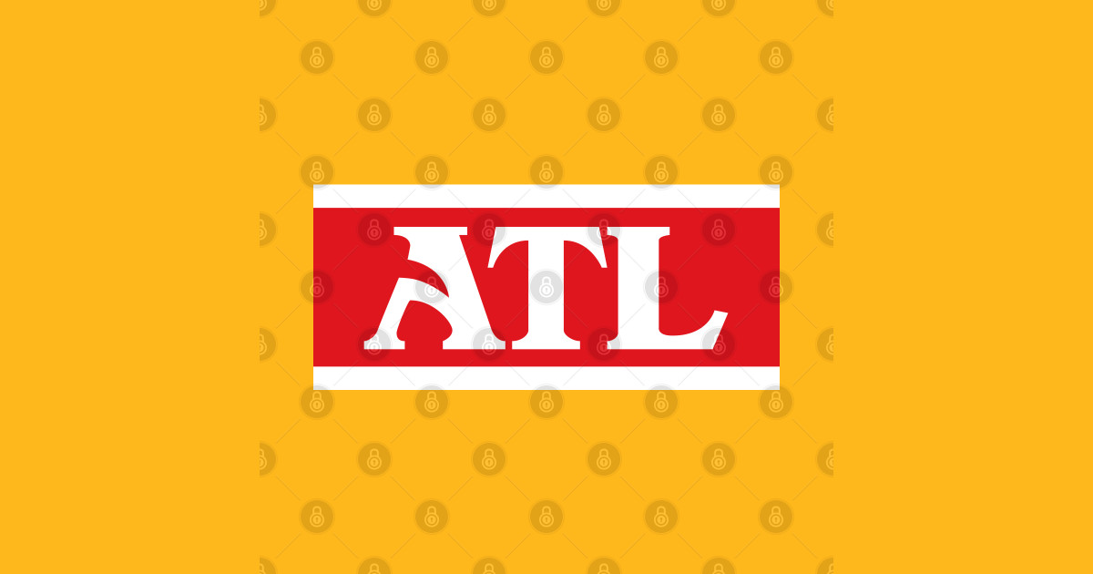 ATL Retro Font - Yellow - Hawks - T-Shirt | TeePublic