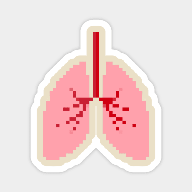Lungs Pixel Art - 16bit - Magnet | TeePublic