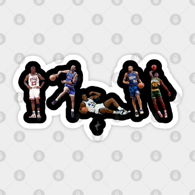 Legendary Pixels: 90s Ballers 1st Wave - Basketball - Sticker | TeePublic