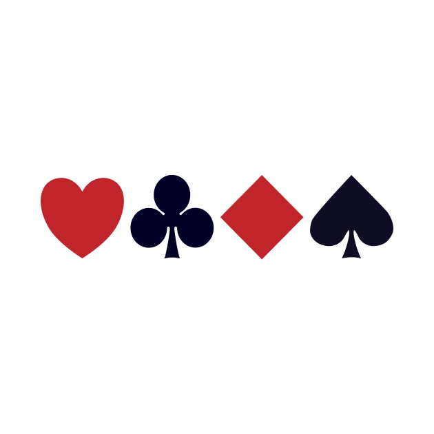Playing Card Suits - Playing Cards - T-Shirt | TeePublic