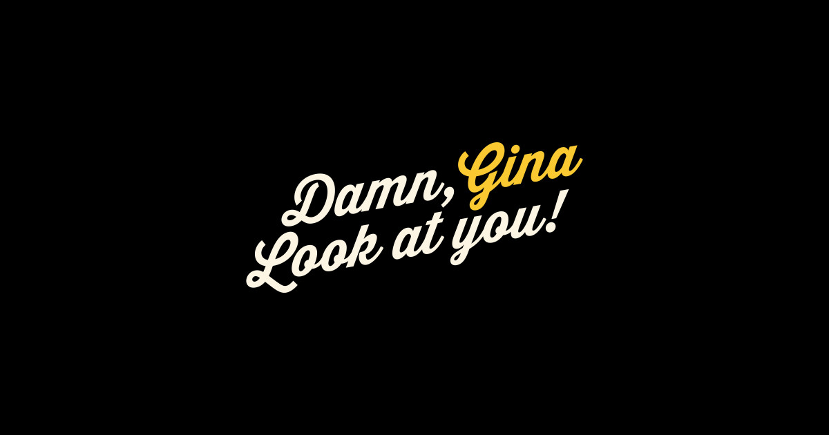 Damn, Gina! Look at you - Damn Gina - Sticker | TeePublic