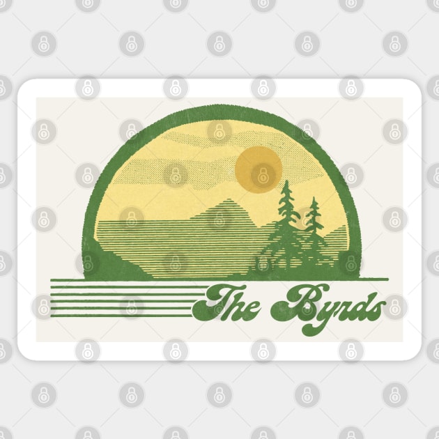 The Byrds / Retro Style Country Fan Design - The Byrds - Sticker ...