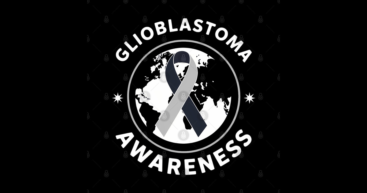 Gray Awareness Ribbon Glioblastoma Multiforme - Glioblastoma - Sticker ...