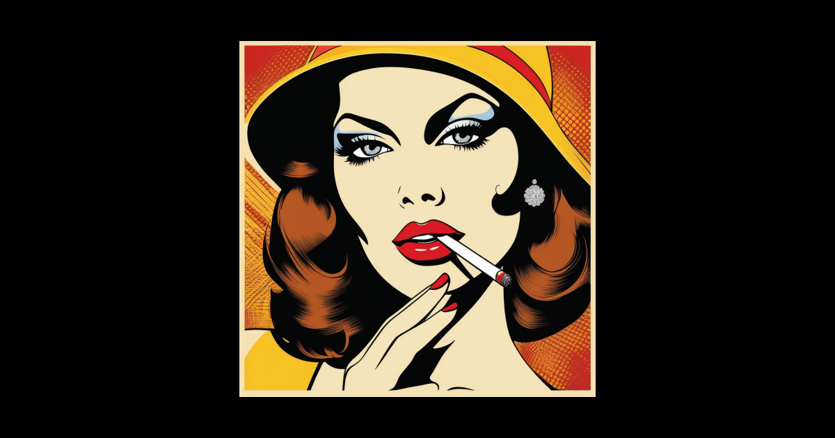 Pop Smoking Girl - Smoking Girl - Sticker | TeePublic