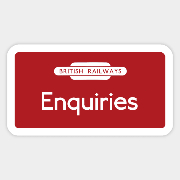 British Rail Enquiries sign - British Rail - Sticker | TeePublic