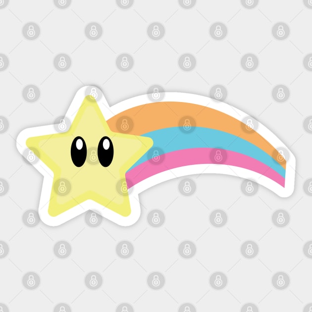 Cute Shooting Star - Mario - Sticker | TeePublic