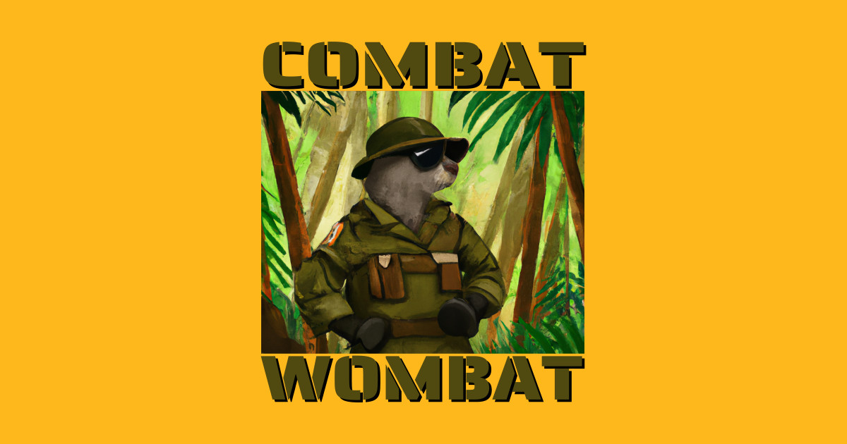 Combat Wombat - Wombats - T-Shirt | TeePublic