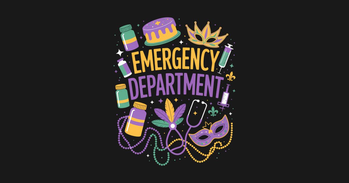 Emergency Department Emergency Room ER Ed Nurse Mardi Gras - Emergency ...