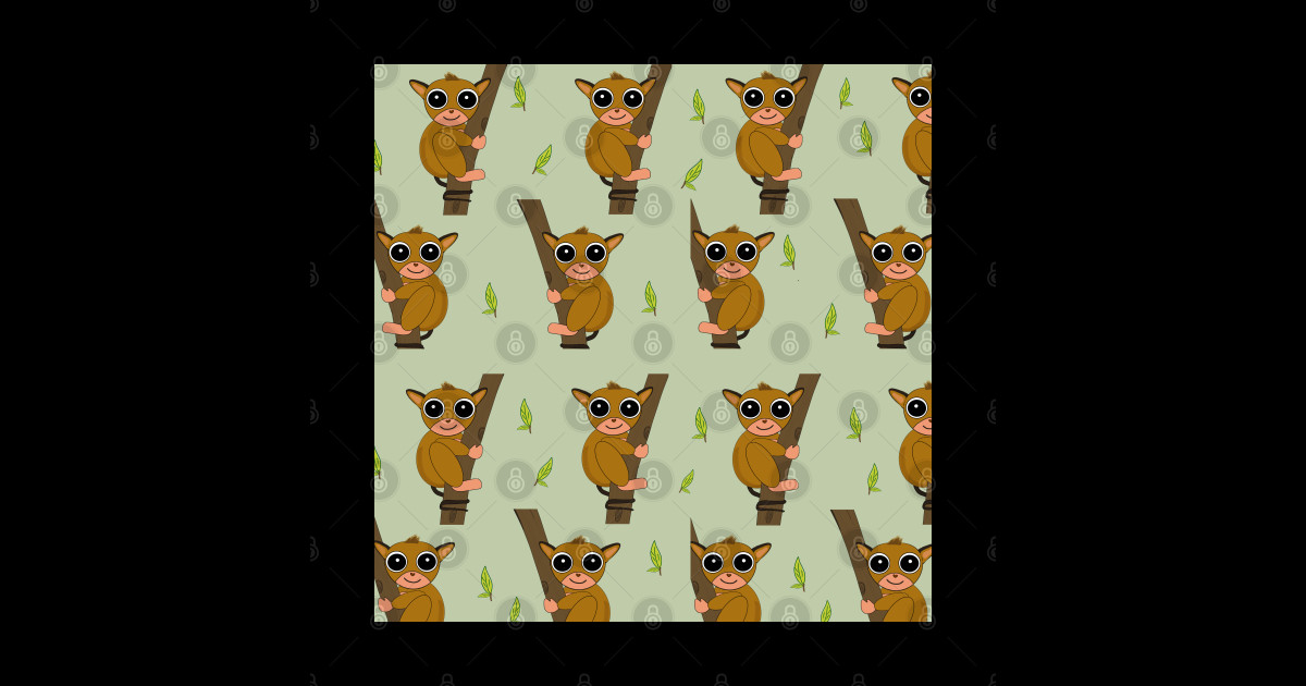 Tawi the tarsier - olive green - Tarsier - Sticker | TeePublic