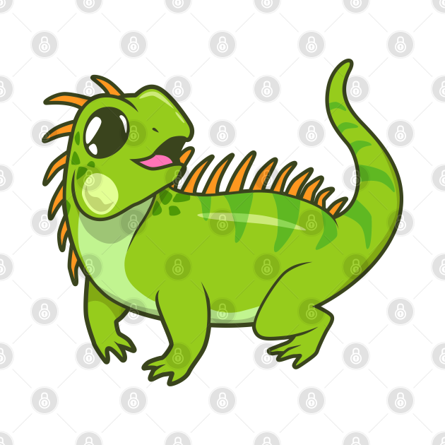 Kawaii Iguana - Kawaii Iguana - T-Shirt | TeePublic