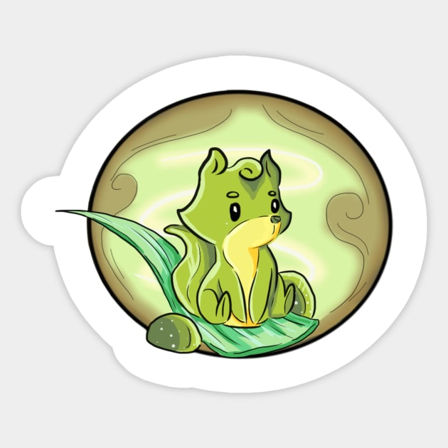 mochi fox - Animals - Sticker | TeePublic