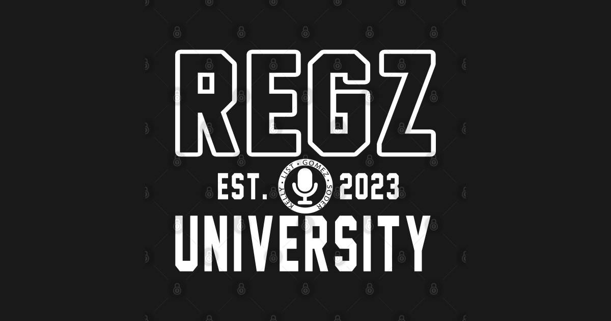 REGZ UNIVERSITY White Pocket Logo - The Regz Podcast - Skankfest - T ...