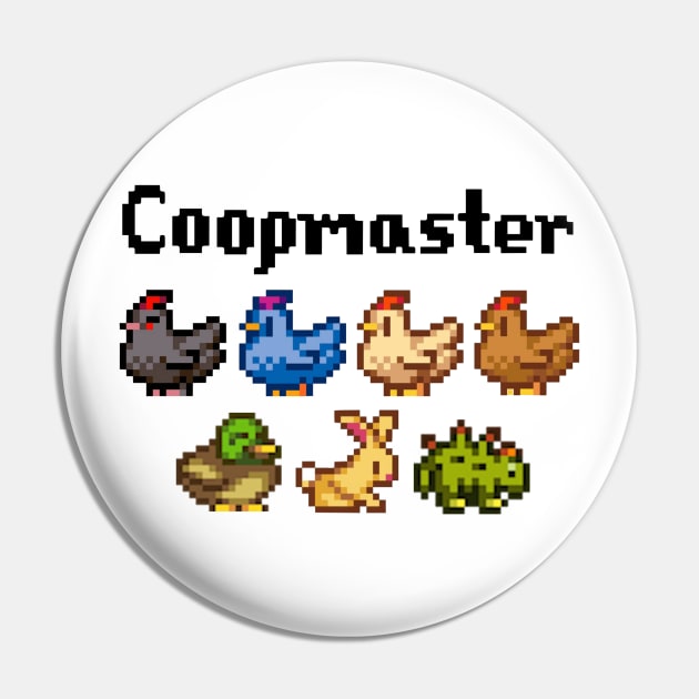 Stardew Valley Coopmaster Coop Animals - Sdv - Pin | TeePublic