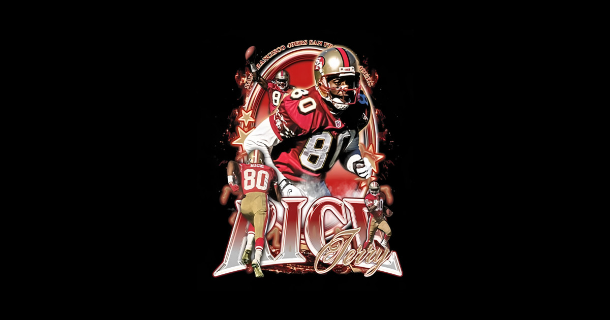 Jerry Rice Vintage Bootleg - Jerry Rice - Sticker | TeePublic