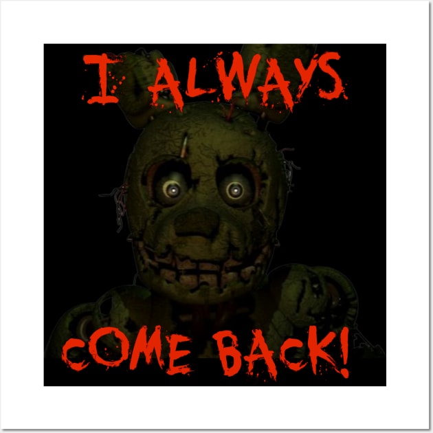 Fnaf Springtrap (Five Nights at Freddy's) - Fnaf - Posters and Art ...