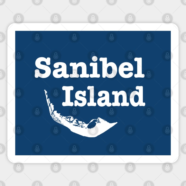 Sanibel Island Outline - Sanibel - Sticker | TeePublic